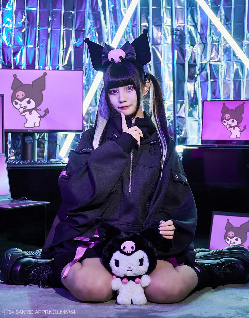 ililil【イルイルイル】ililil×クロミコラボレーション推し活パーカー/全1色